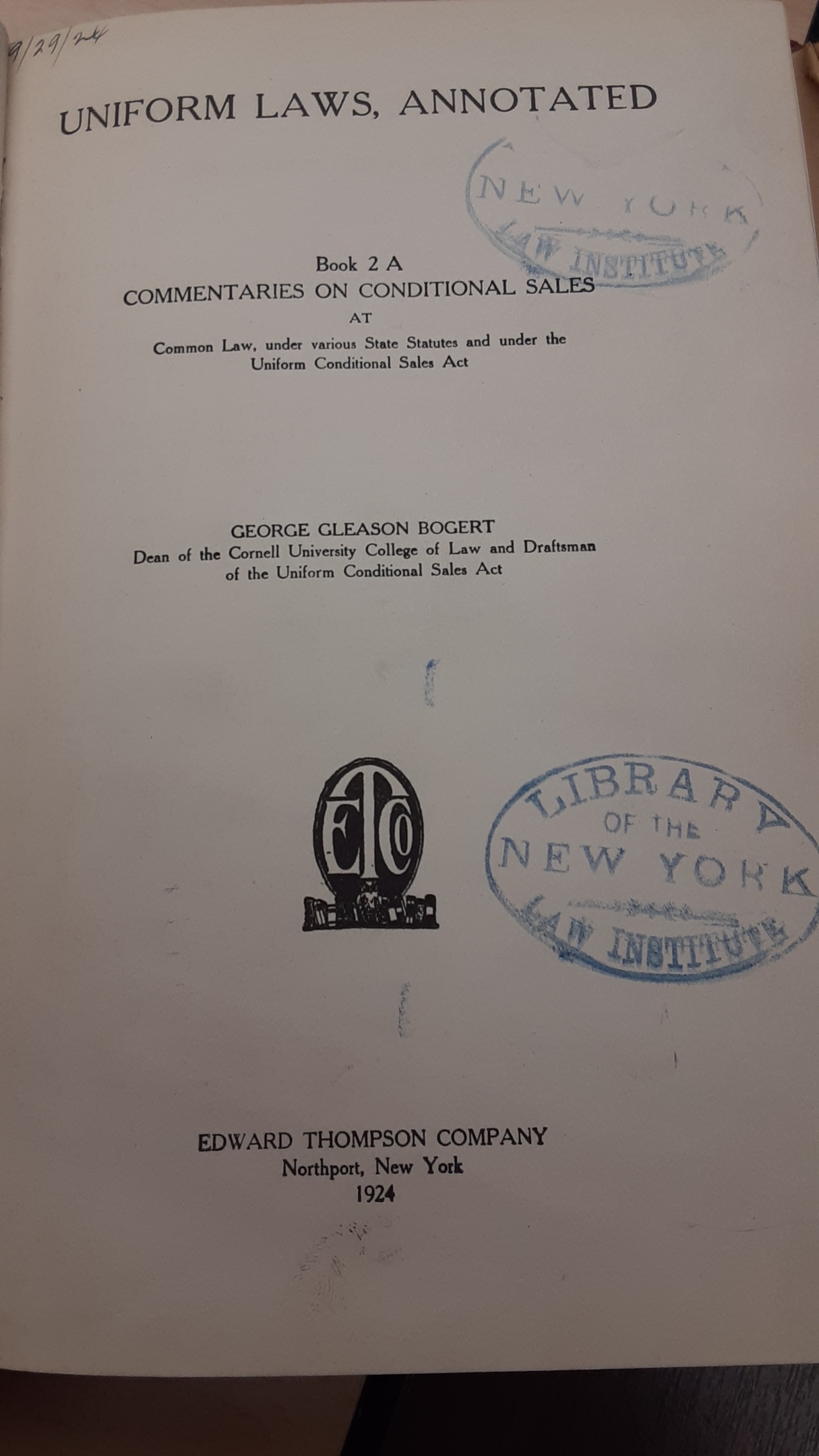 New York Law Institute – March into Uniform! Old & New ULA @ NYLI…